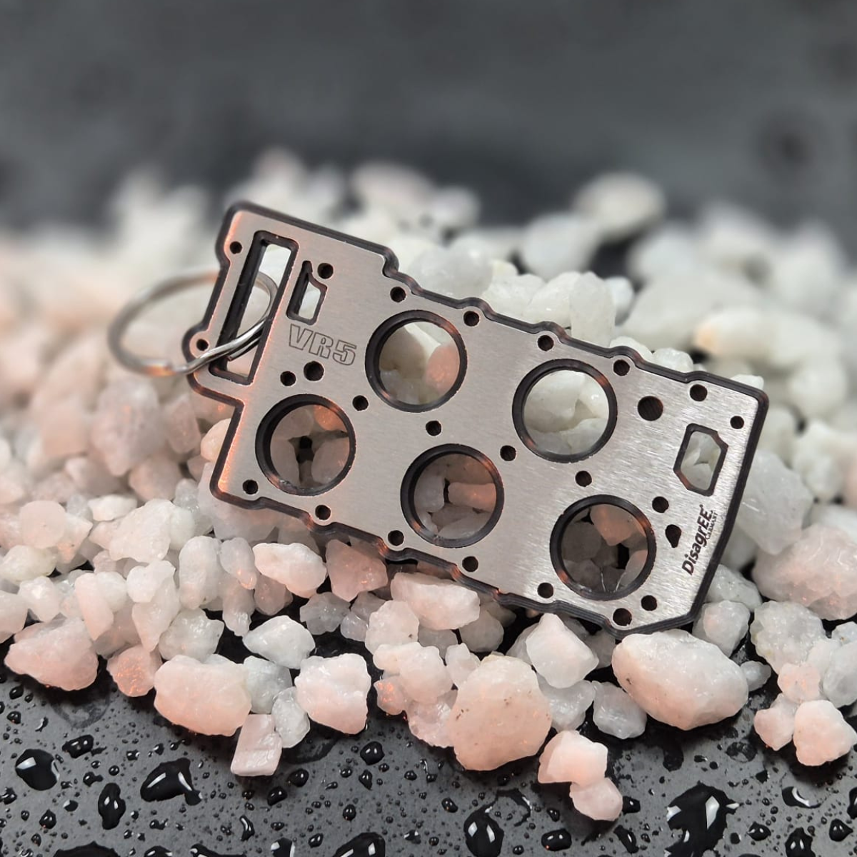 Miniature of a Head Gasket for VW VR5 10V Keychain Stainless Steel ...